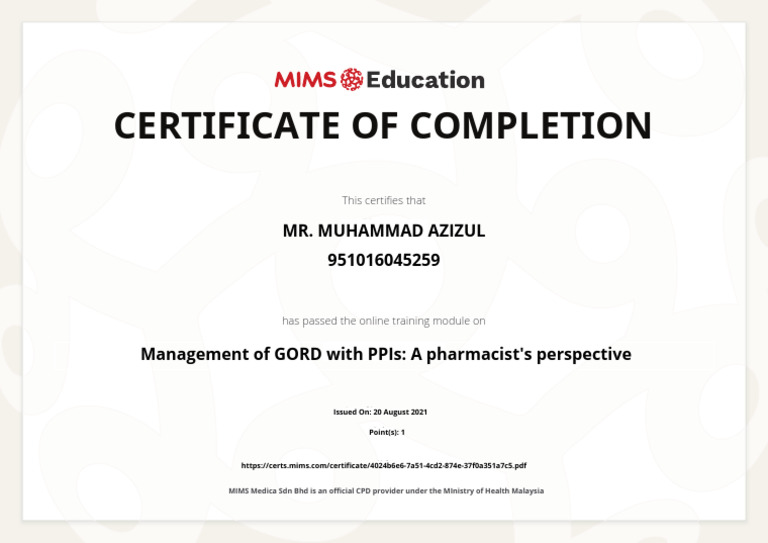 Management of GORD With PPIs A Pharmacist's Perspective | PDF ...