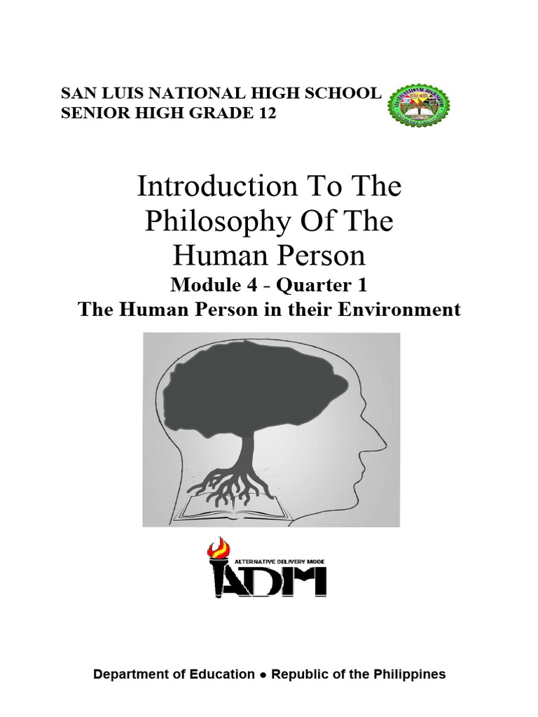 IntroPhilo - Q1 - Mod4 - The Human Person in Their Environment | PDF | Nature | Learning