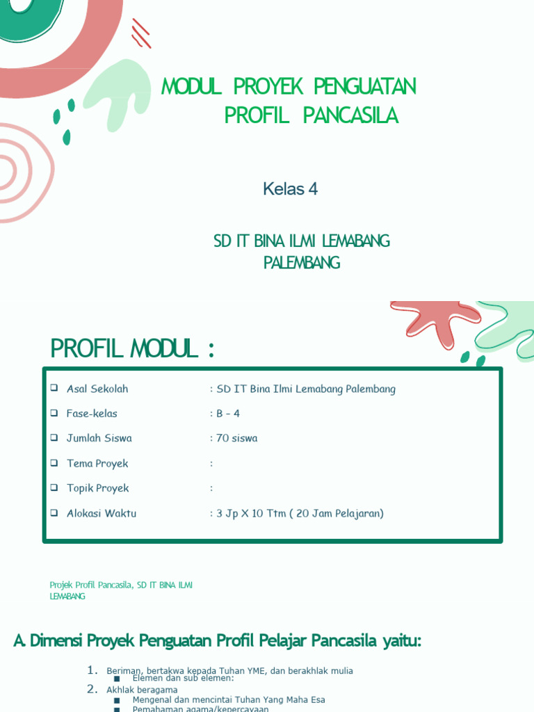 Modul Proyek Kelas 4 Ganjil | PDF