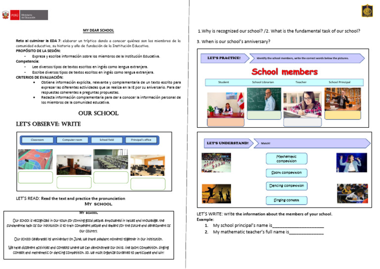 My Dear School - Ficha | PDF