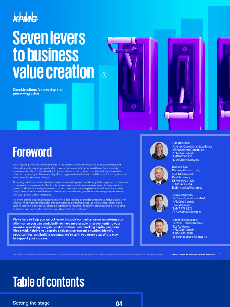 "7 Levers for Business Value Creation" | PDF | Taxes | Balance Sheet