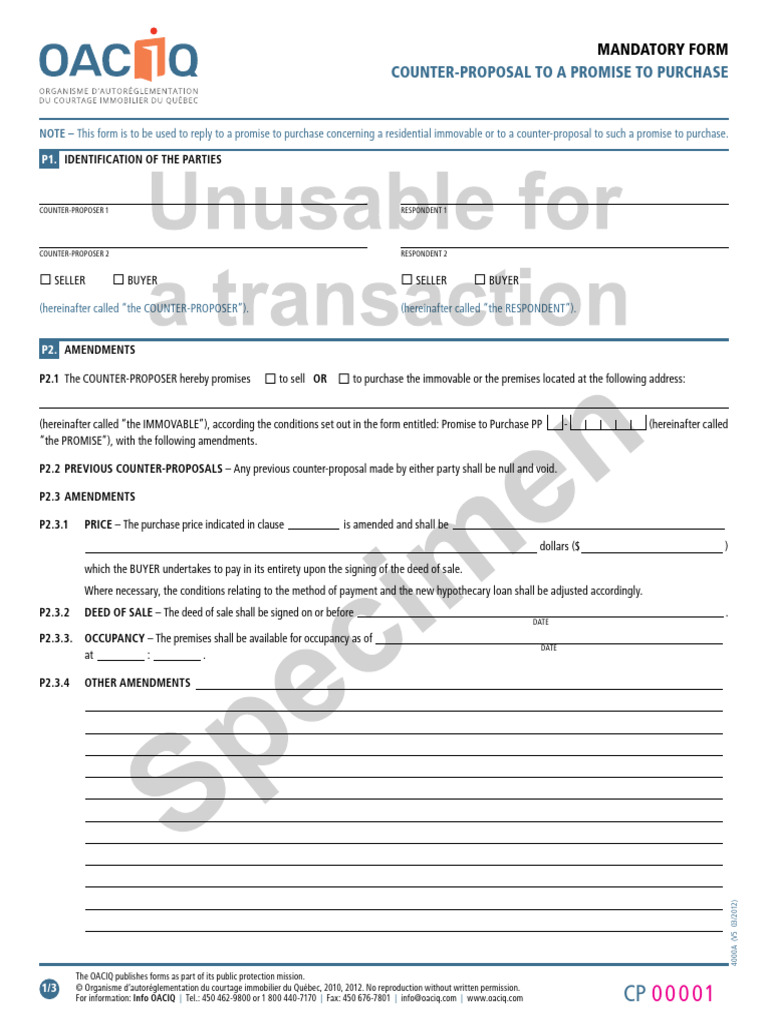 Counter Proposal | PDF | Civil Law (Legal System) | Business