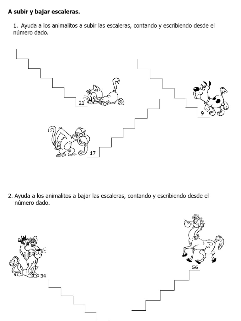 Ejercicios de Números Ascendentes y Descendentes | PDF