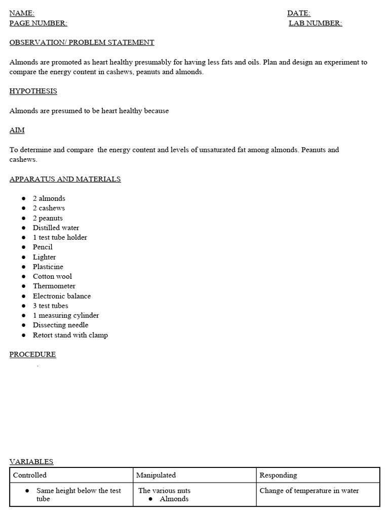 Biology Almond Lab | PDF