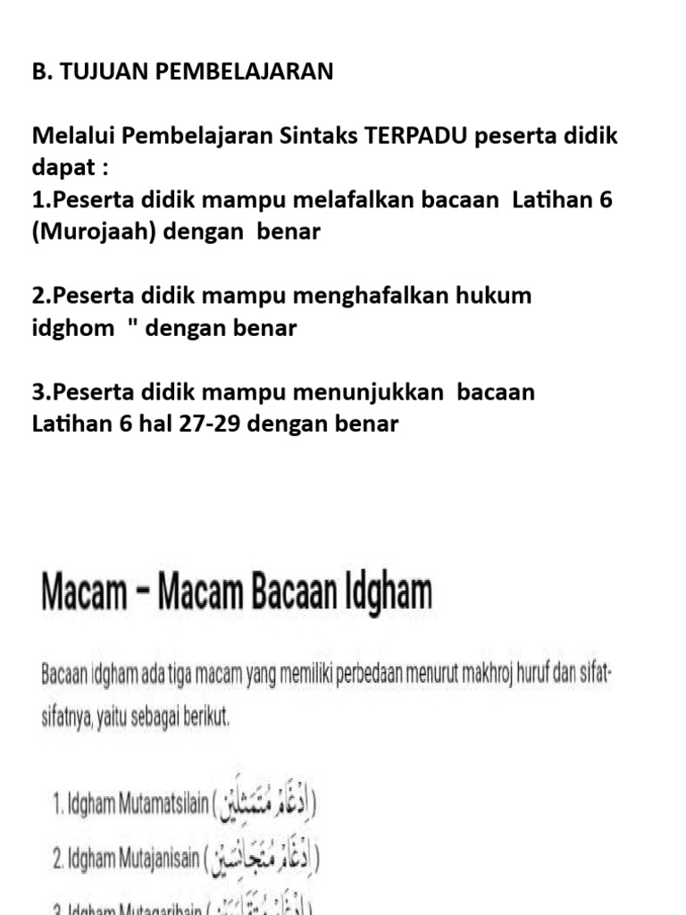 Idghom Supervisi | PDF
