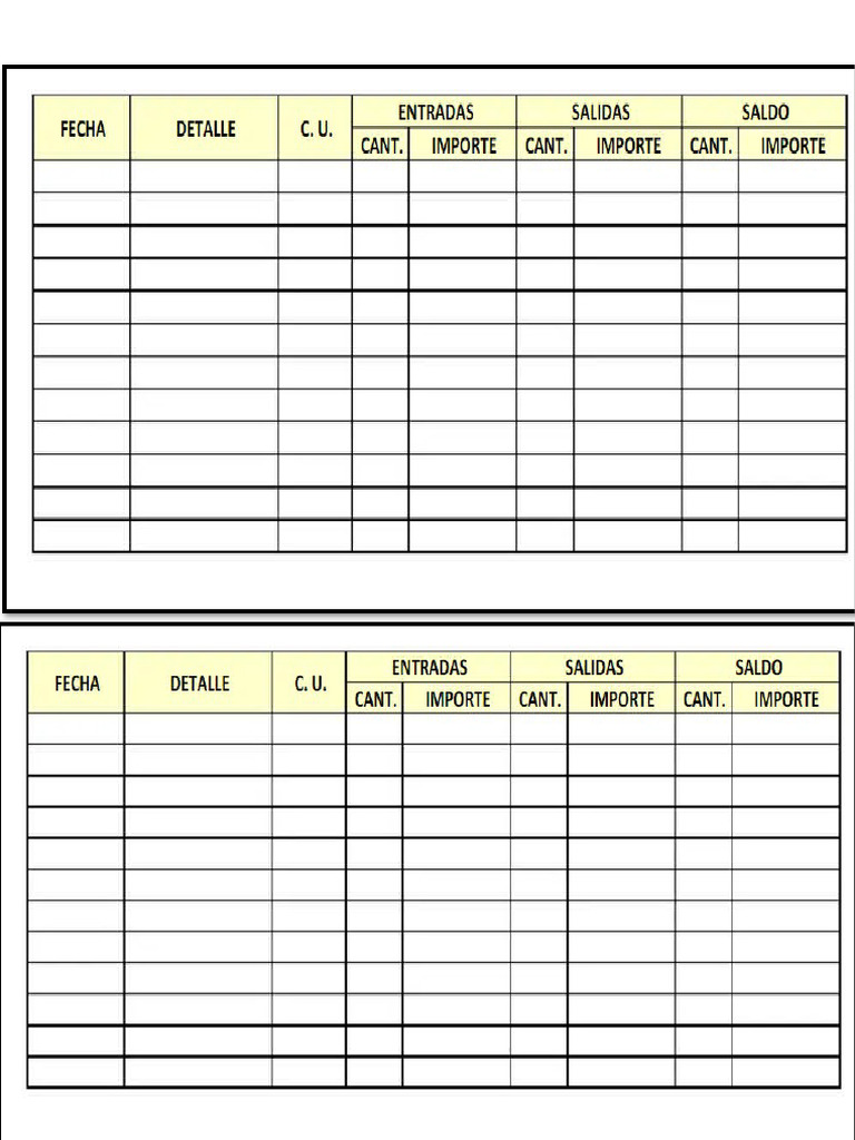 Tarjeta Kardex | PDF