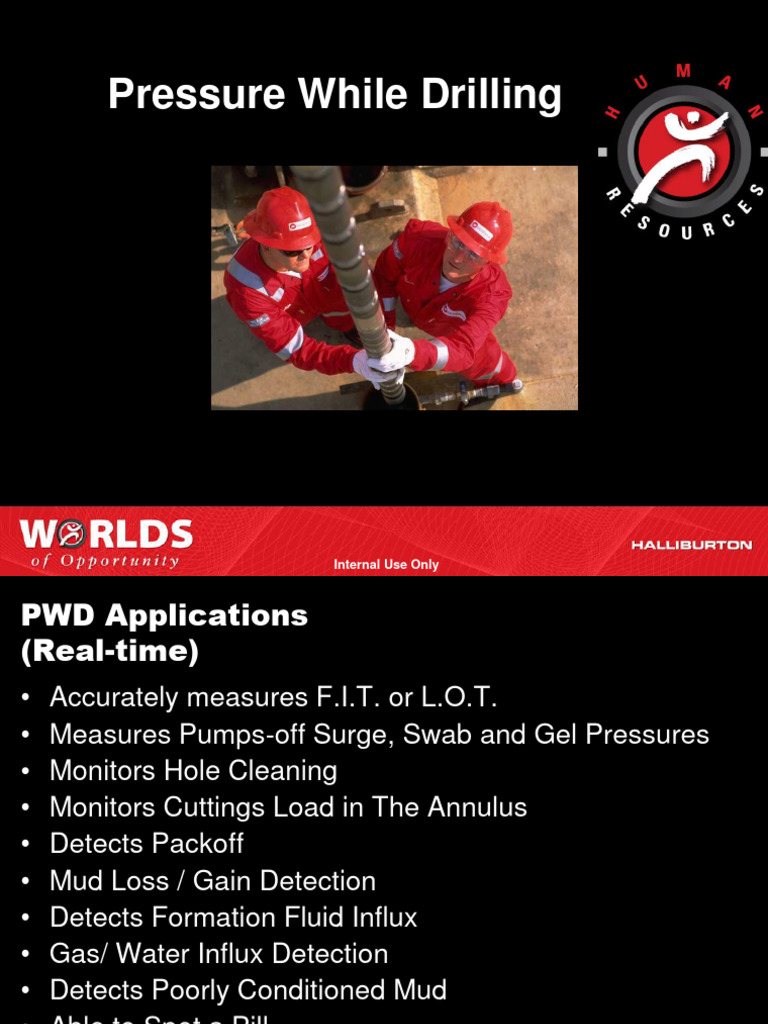 Pressure While Drilling: Internal Use Only | PDF | Physical Sciences | Electrical Engineering