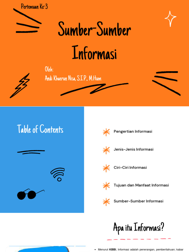 Pertemuan 3 - Sumber-Sumber Informasi | PDF