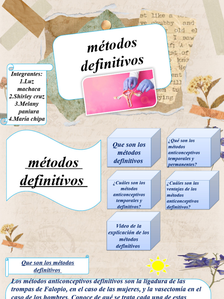Métodos Anticonceptivos Definitivos | PDF | Control de la natalidad ...