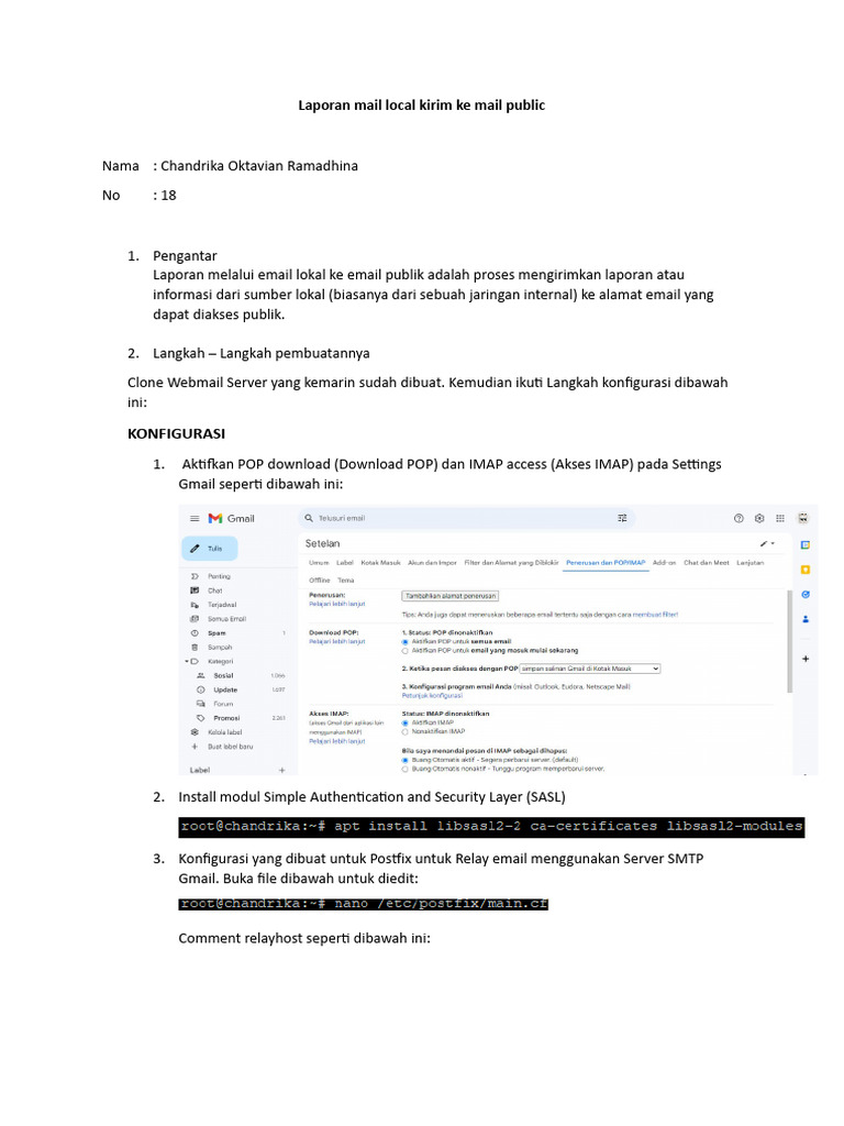 Panduan Relay Email dengan Postfix | PDF | Komputer | Teknologi & Rekayasa