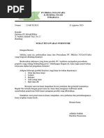 Surat Bentuk Indented Style Bahasa Indonesia (Muhammad Ilham) | PDF