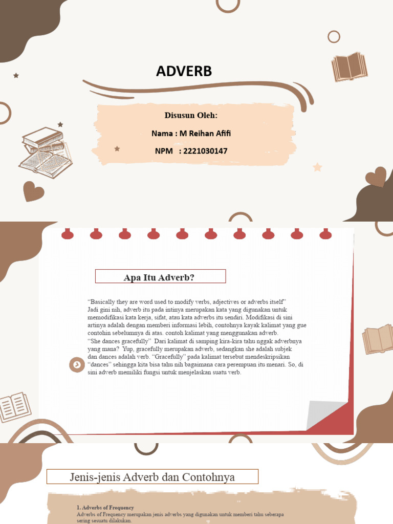 Adverb | PDF | Seni & Disiplin Bahasa | Kajian Bahasa Asing
