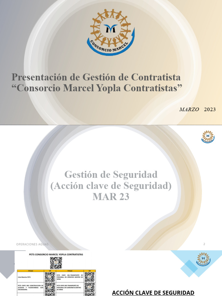 Gestión de Contratistas - MARCEL - MARZO 2023 | PDF | Ciencias de la ...