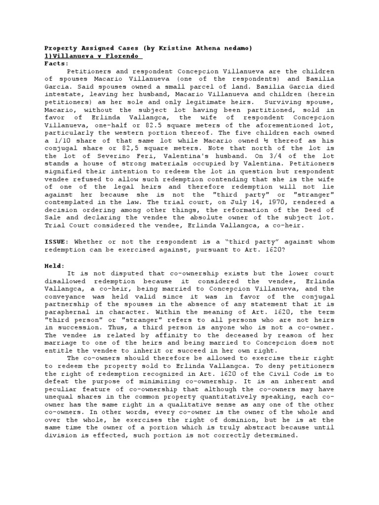 Property Assigned Cases | PDF | Foreclosure | Mortgage Law