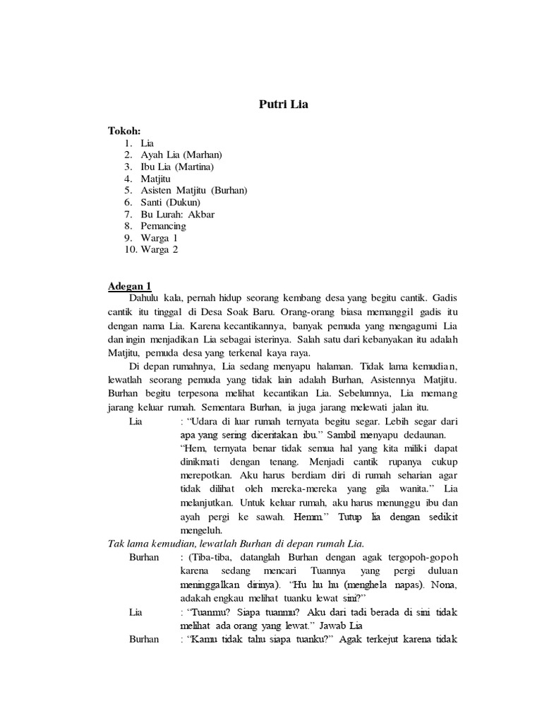 Naskah Putri Lia | PDF