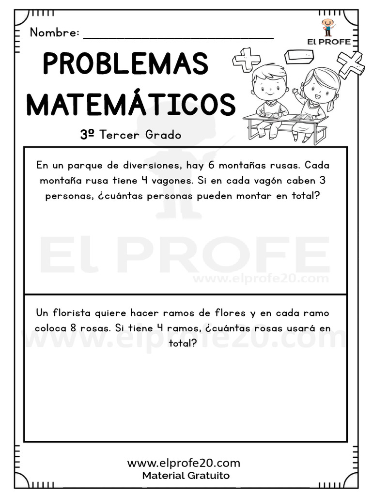 Hojas De Trabajo De Matemáticas De Tercer Grado Descargables Gratis