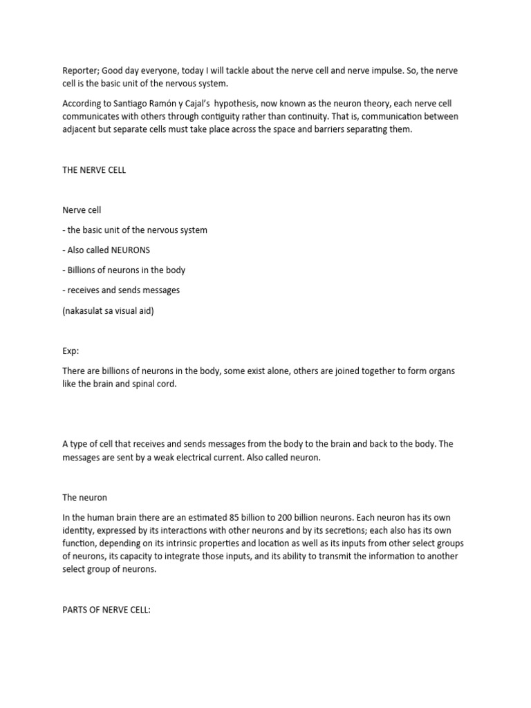 Science Lesson Nervecell-10 | PDF | Neuron | Action Potential