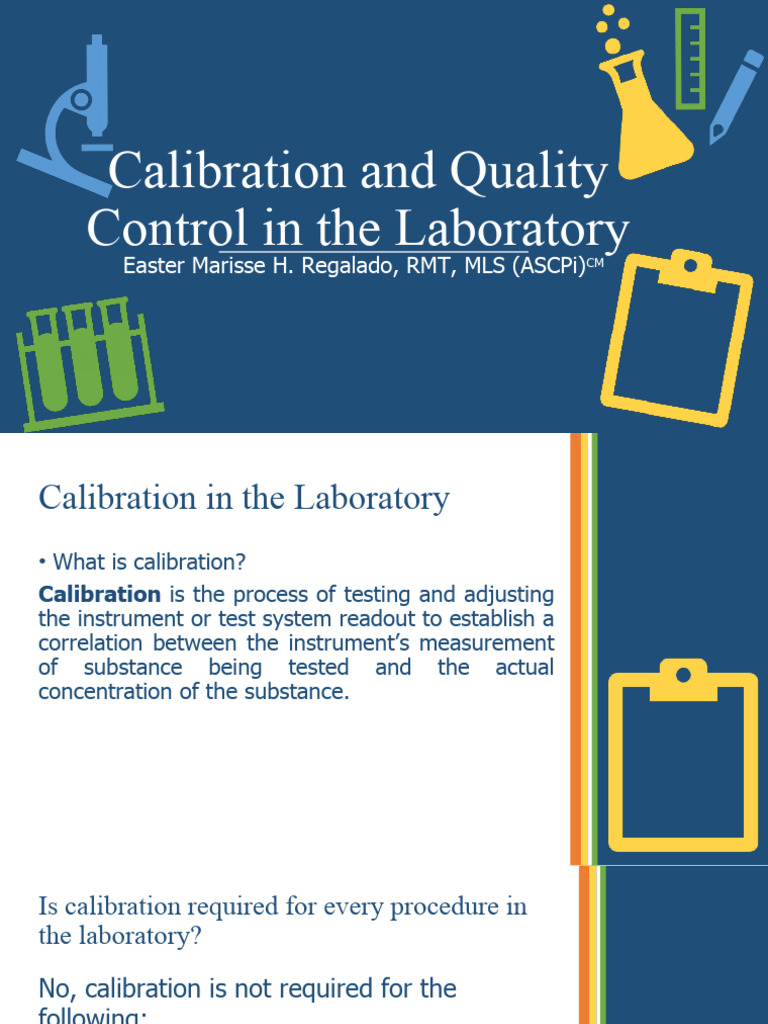 Calibration and Quality Control in The Laboratory | PDF | Calibration ...