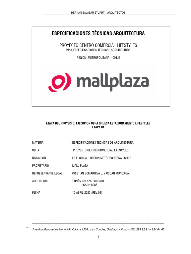 Especificaciones T Cnicas Arquitectura Etapa 01 Rev 1 | PDF | Hormigón ... Especificaciones T Cnicas Arquitectura Etapa 01 Rev 1 | PDF | Hormigón ...