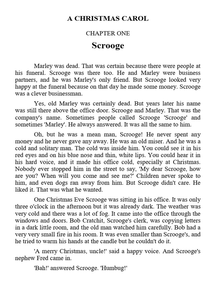 A Christmas Carol: Full Text PDF | PDF | Ebenezer Scrooge | Jacob Marley