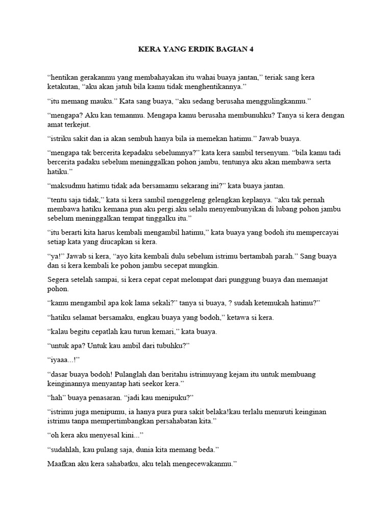Dongeng Si Kancil 3 Part 4 | PDF