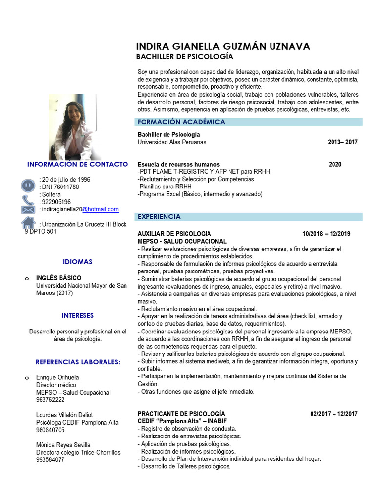 Coord Mesa t2 Indira Guzman | PDF | Sicología