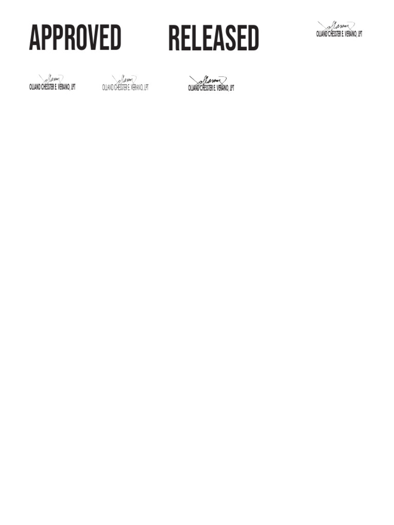 Approved and Released | PDF