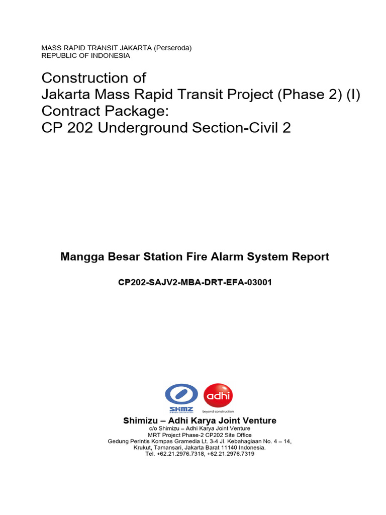 Mangga Besar Station Fire Alarm Report | PDF | Elevator | Firefighting