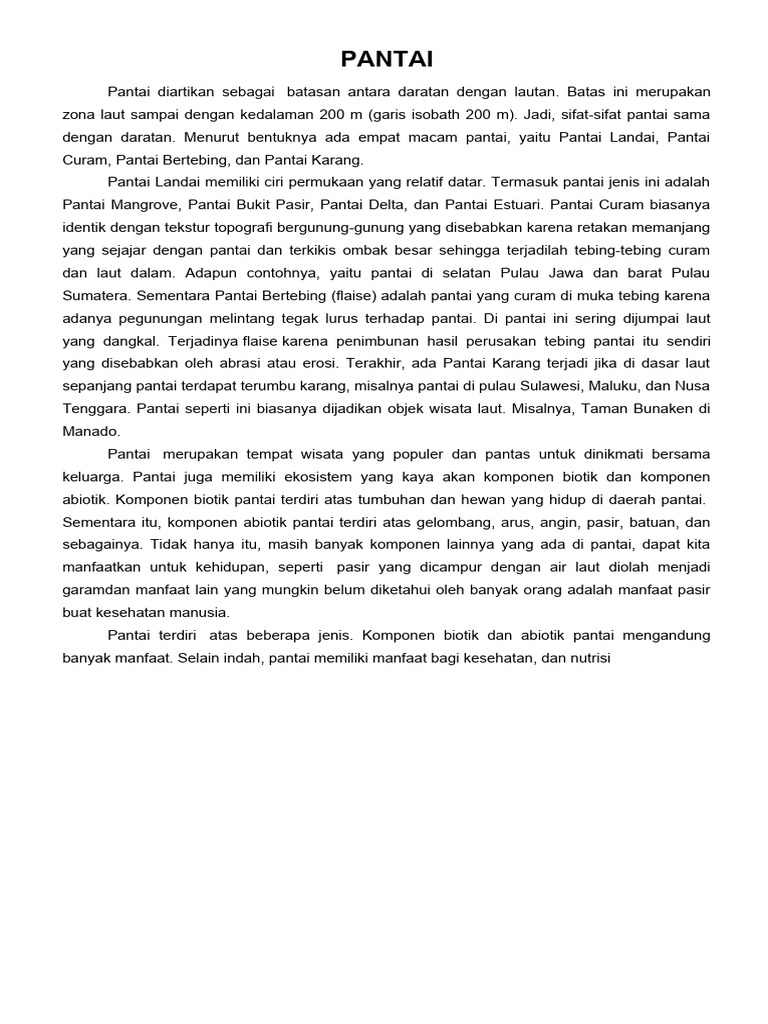 Teks Laporan Hasil Observasi Pantai Dan Alat Pemadam Kebakaran | PDF