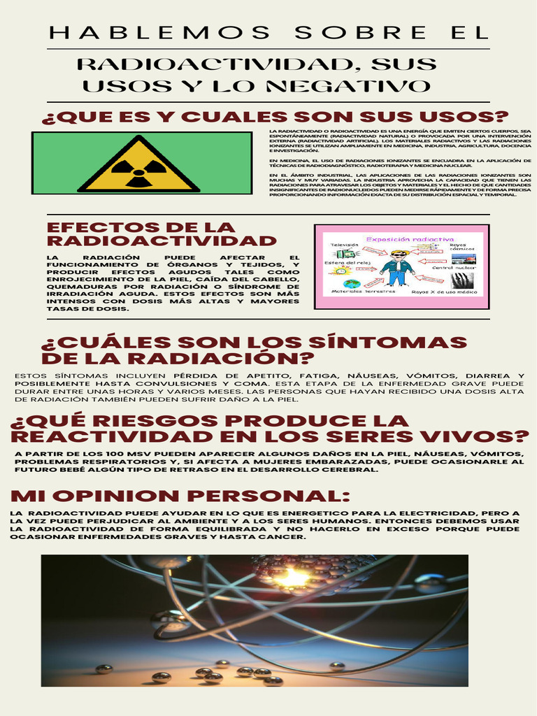 Infografía Sobre La Radioactividad | PDF | Desintegración radioactiva ...
