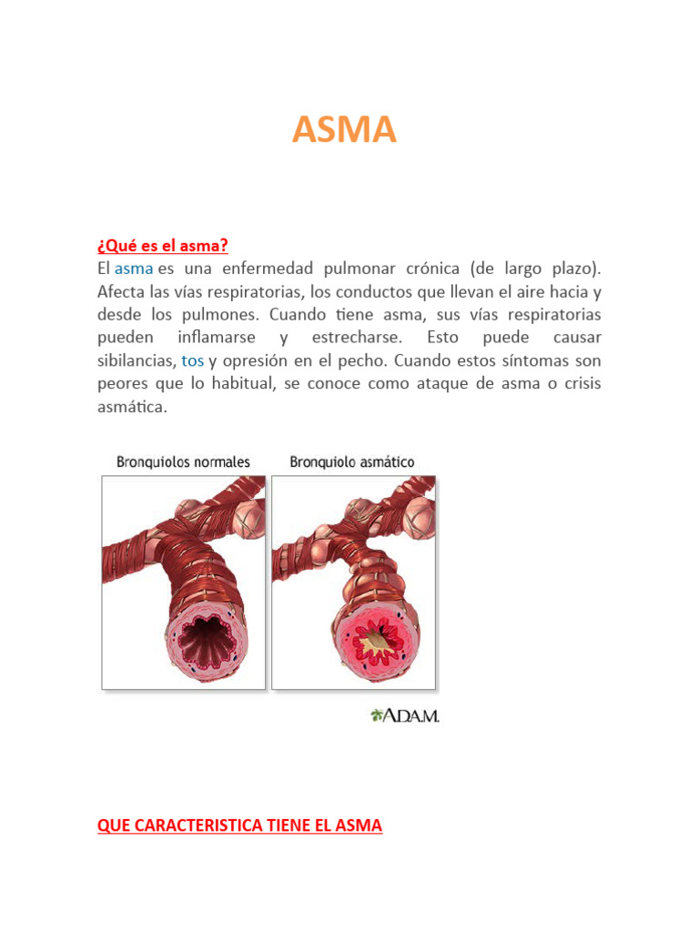 Asma: Causas y Síntomas Clave | PDF | Salud y bienestar