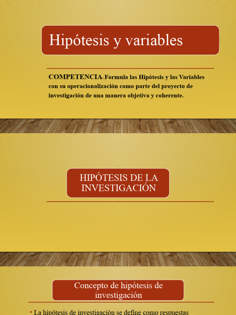 Hipótesis Y Variables Pdf Hipótesis Teoría