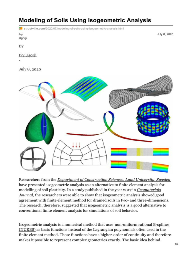 Modeling of Soils Using Isogeometric Analysis | PDF | Finite Element Method | Applied Mathematics