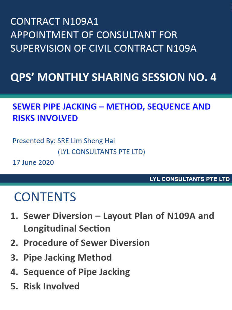 Sewer Pipe Jacking Methodology Overview | PDF | Civil Engineering