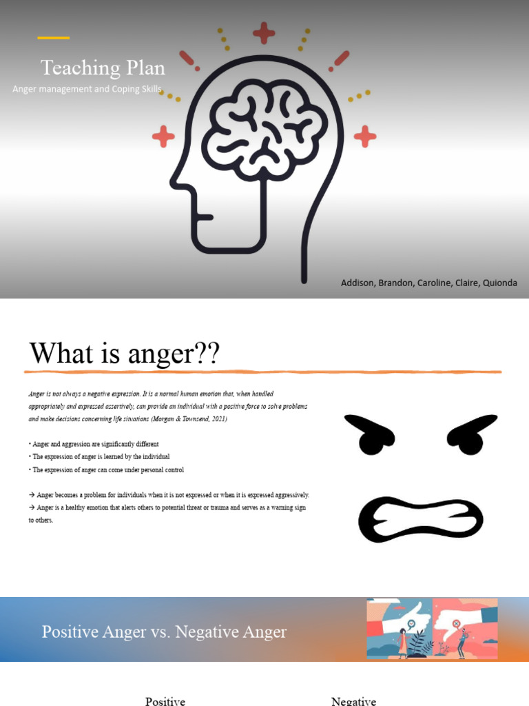 Teaching Plan | PDF | Anger | Aggression