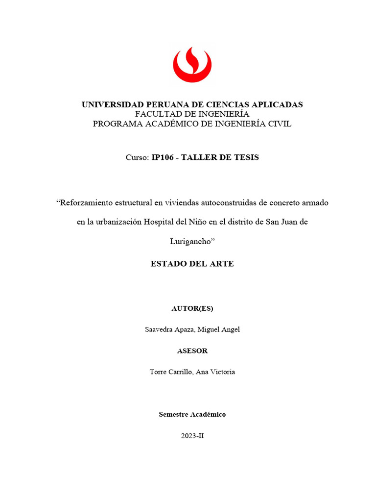 Formato TB2 Estado Arte v1 Avance | PDF | Hormigón | Fundación (Ingeniería)