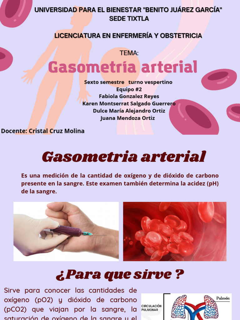 Gasometría Arterial | PDF | Fisiología | Especialidades Medicas
