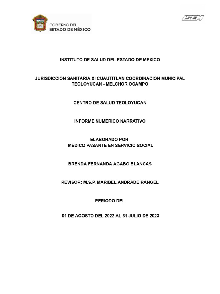 Numerico - Narrativo Brenda Fernanda Agabo Blancas | PDF | Diabetes ...