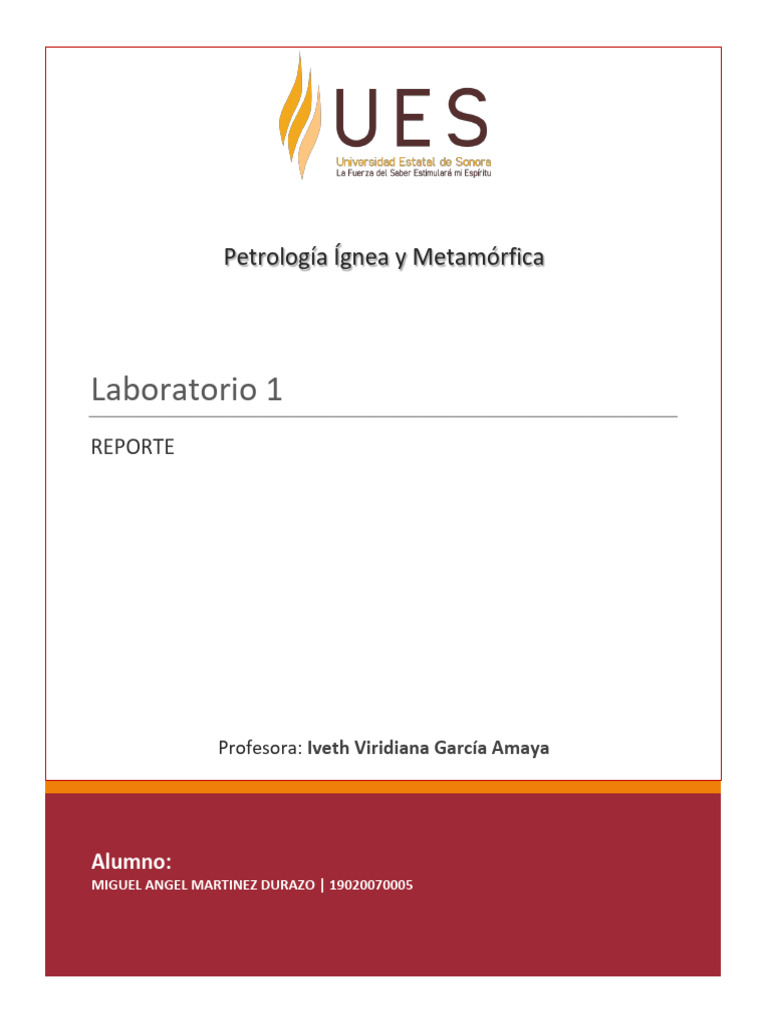 Lab 1 Igneas | PDF | Roca ígnea | Vulcanología