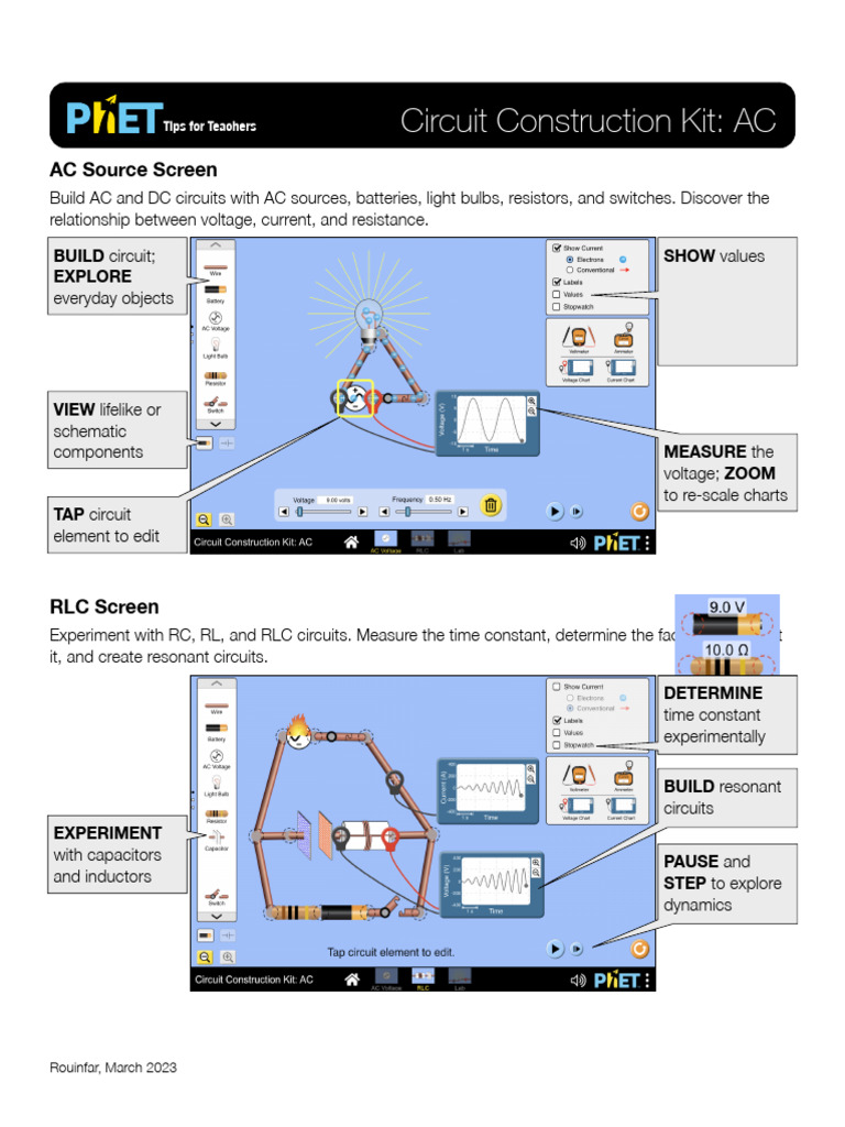 Circuit Construction Kit Ac HTML Guide - en | PDF | Electrical Network ...