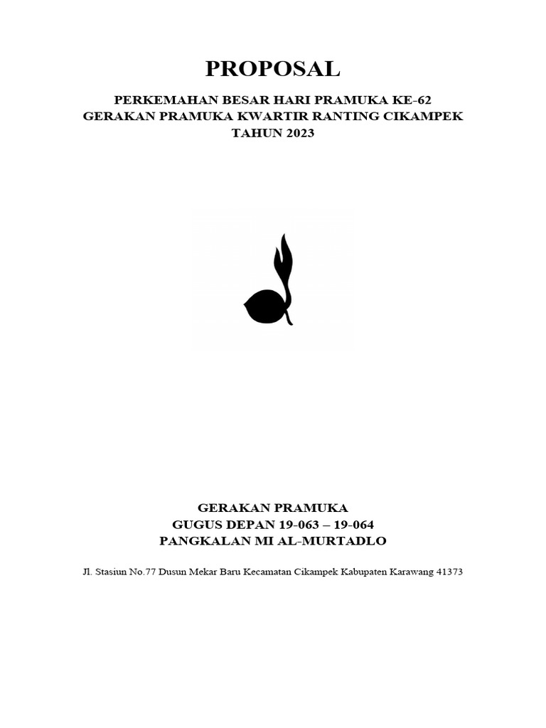 Proposal Pramuka | PDF
