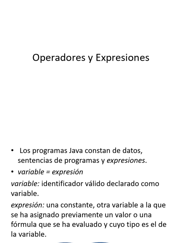 Operadores y Expresiones | PDF | Multiplicación | Java (lenguaje de programación)