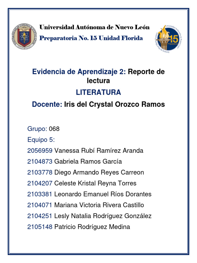 Equipo 5 - EV2 - LITERATURA | PDF