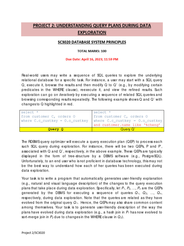 Project 2 | PDF | Table (Database) | Databases