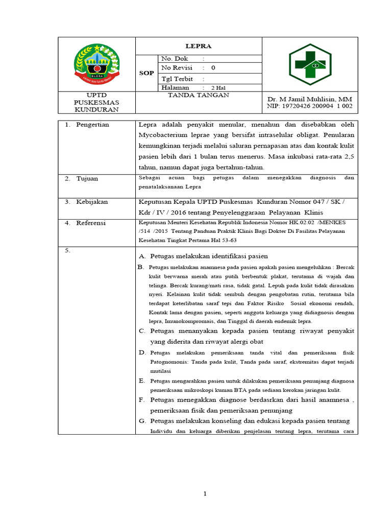 11 - Sop Lepra | PDF