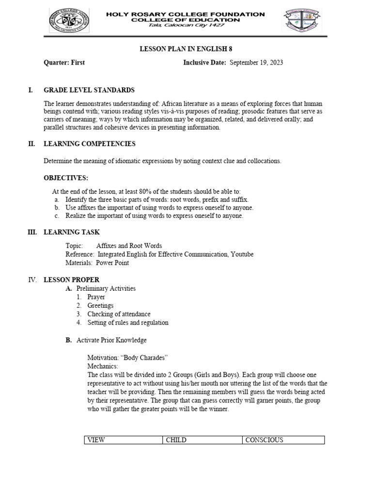 Lesson-Plan-in-Affixes-Jerimiah-8 | PDF | Verb | Adjective
