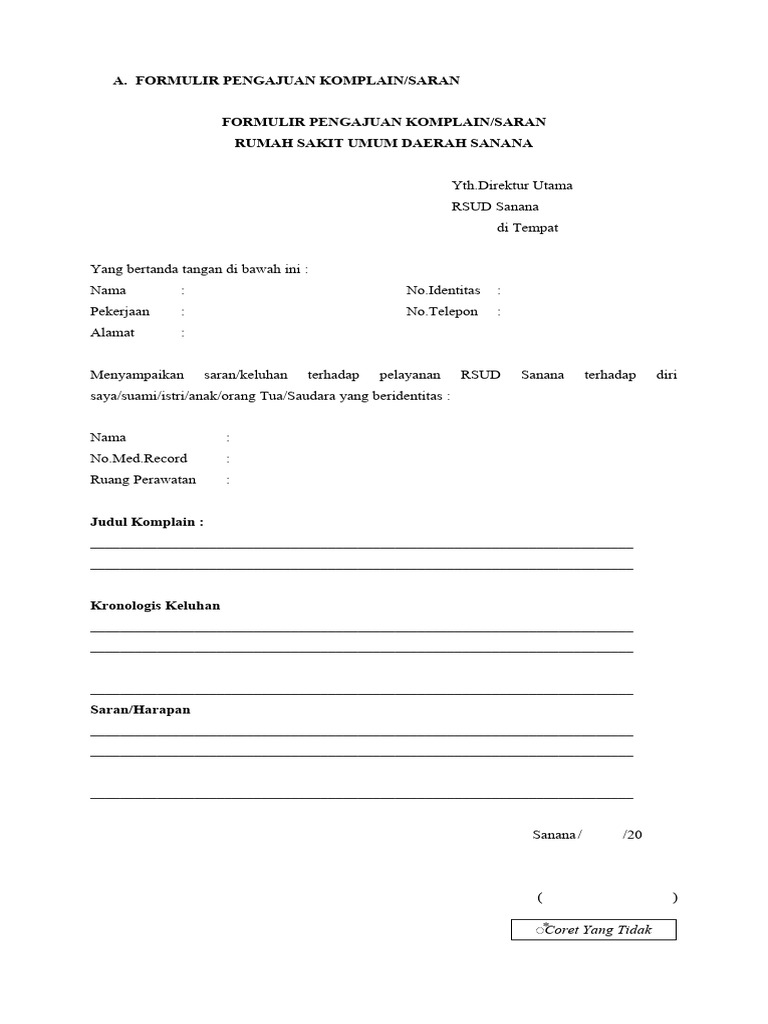 12.1.2. Form-Pengajuan-Komplain | PDF