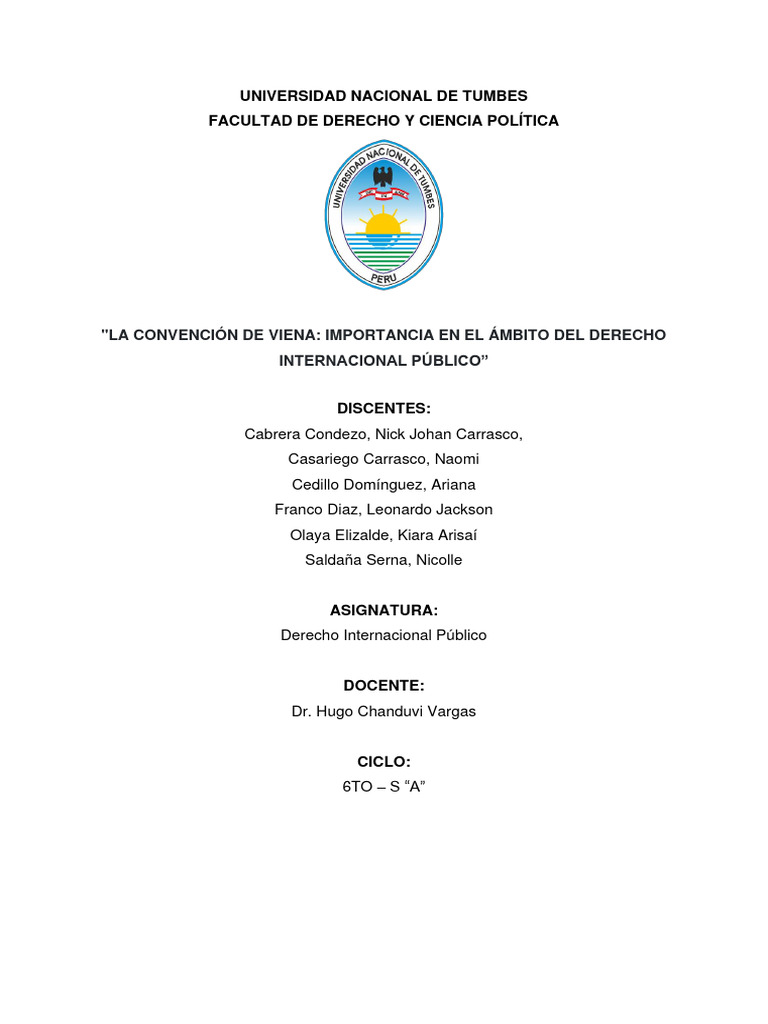 Monografia Derecho Internacional - Trabajo Final | PDF | Tratado | Convenio europeo de derechos ...