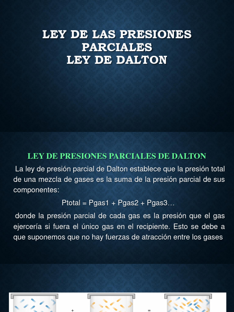 Ley de Presiones Parciales de Dalton | PDF | Gases | Fases de la materia