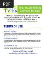 40 Crossing Midline Activities Free Printable | PDF